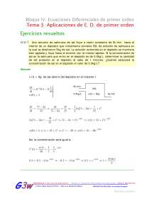 Problemas ecuaciones diferenciales - Ejercicios de Biología - Docsity