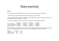 CALCOLO DEL VAN - Docsity