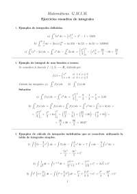 Ejercicios resueltos integrales - Ejercicios de Matemáticas - Docsity