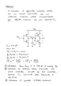 Esercizio Inverter CMOS 4 | Esercizi di Elettronica | Docsity