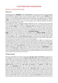 Riassunto - Capitoli 1 a 12 - "Il mio primo libro di antropologia" di M ...