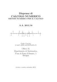 Dispense Metodi per il Calcolo Numerico - Docsity