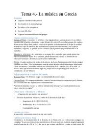 Tema 4.- La música en Grecia Esquema Enjuiciamiento de la música ...