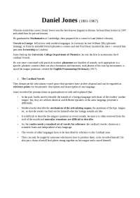 Daniel Jones - riassunto da "The Real Professor(s) Higgins), Forchini ...