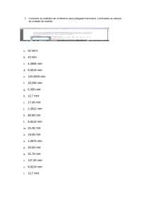 Converter as medidas em milímetros para polegada fracionaria ...