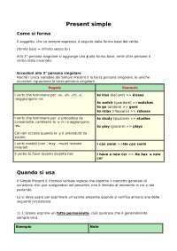 Presente sempilce (present simple) - Docsity