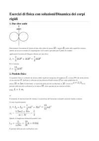Esercizi dinamica dei corpi rigidi - Docsity