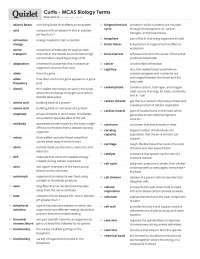 Mcas biology review vocab - Docsity