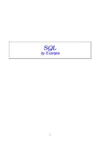 SQL Dispensa con esempi - Informatica Generale - Docsity