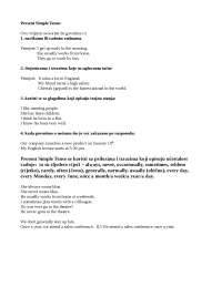 Present simple tense & continuous | Skripte' predlog Engleski jezik - Docsity