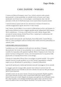 Relazione caso danone-wahaha - Docsity