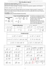 Formulario prodotti notevoli - Docsity