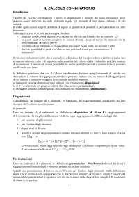 Il calcolo combinatorio - Docsity