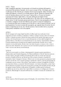 Riassunto della tragedia "Saul" di Vittorio Alfieri - Docsity