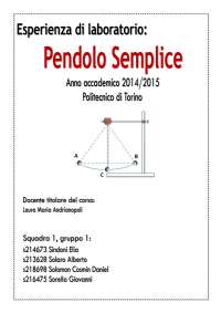 Relazione di fisica: moto del pendolo - Docsity