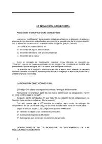 Civil II novacion y modificacion - Apuntes de Derecho Civil - Docsity