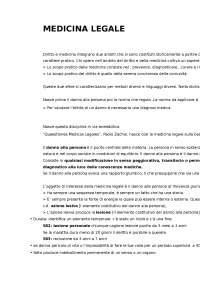 Medicina legale - Docsity