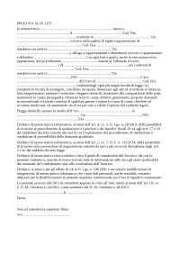 Procura alle liti - Docsity