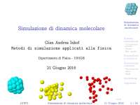 Simulazione di dinamica molecolare - Docsity