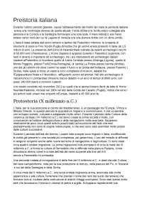 Preistoria italiana - Docsity