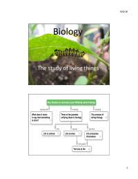 Biology: The Study of Living Things - Lecture Slides | BIOL 130 - Docsity