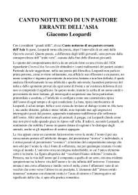 Canto notturno di un pastore errante dell’asia - Docsity