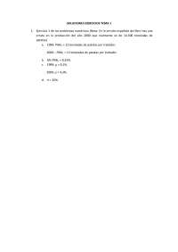 Soluciones ejercicios cap 1 - Ejercicios de Macroeconomía - Docsity