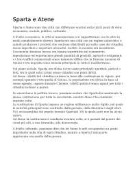 Confronto Sparta e Atene - Docsity