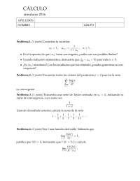 Examen Parcial Calculo 1 Ingeniería Informática UC3M - Exámenes de ...