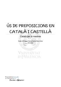 ÚS DE PREPOSICIONS EN EL CATALÀ I CASTELLÀ - Apuntes de Ciencias de la ...
