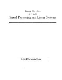 Solucionario B.P.Lathi Signal Processing and Linear System - Docsity