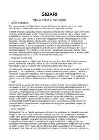 Sibari: storia mitica e miti storici - Docsity