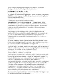 El concepto de penología - Apuntes de Criminología - Docsity