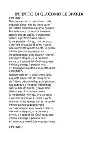 INFINITO (Leopardi) - Docsity