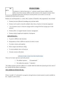 Basic notes on Pointers - Docsity