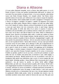 Mito di Diana e Atteone. - Docsity