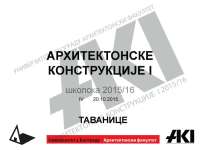 Arhitektonske konstrukcije I: tavanice | Skripte' predlog Arhitektonske konstrukcije - Docsity