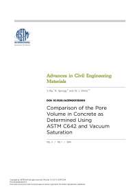 ASTM - Comparison of the Pore Volume in Concrete as Determined Using ...