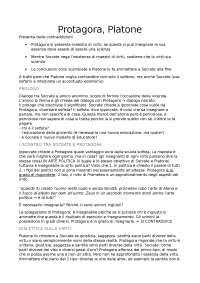 Dialogo: Protagora, Platone - Docsity