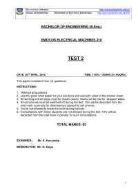 Electrical machines notes - Docsity