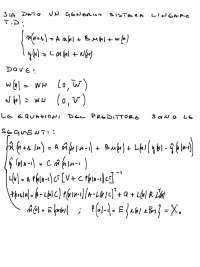 Esempio di filtro di kalman algoritmi di ottimizzazione statica - Docsity