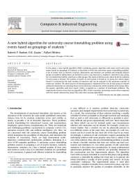 Hybrid Algorithm For University Timetabling Docsity