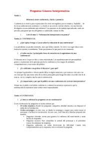 Preguntas Géneros Interpretativos - Exámenes de Periodismo - Docsity