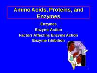Amino Acids, Proteins, and Enzymes - Docsity