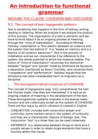An introduction to functional grammar - Docsity