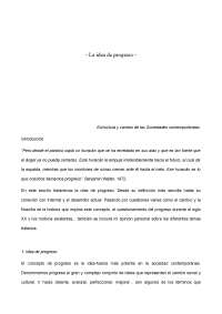 - La idea de progreso - - Ejercicios de Sociología - Docsity