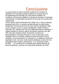 Conclusione tesina sull'immagine - Docsity