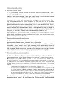TEMA: 3. LA ELECCIÓN PÚBLICA La teoría de la Elección Pública: La T ...