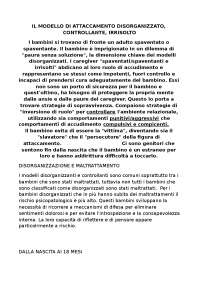 Attaccamento Disorganizzato e Adozione/Affidamento - Docsity