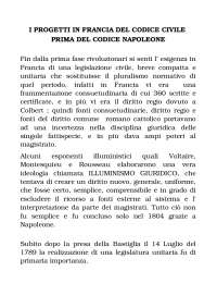 Progetti del codice civile prima del codice Napoleone - Docsity